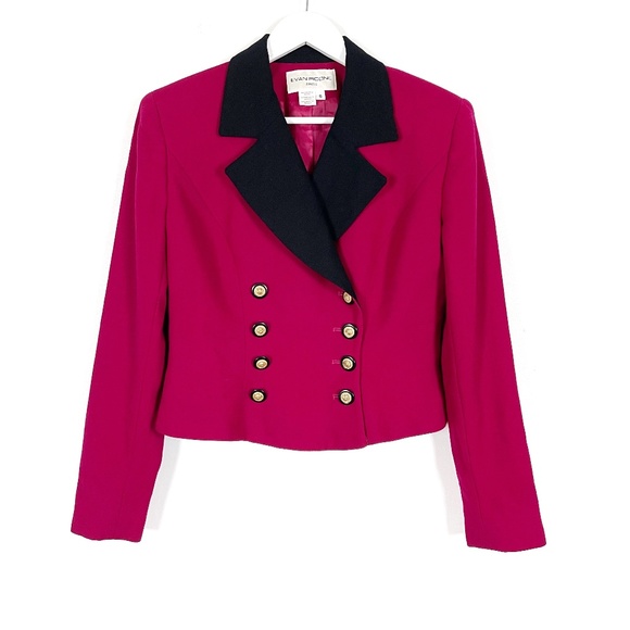 Evan Picone | Jackets & Coats | Vintage Wool Evan Picone Hot Pink ...